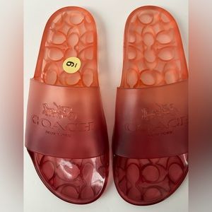 Coach | Shoes | Coach Ulyssa Waterresistant Ombre Jelly Pool Slides 9 ...